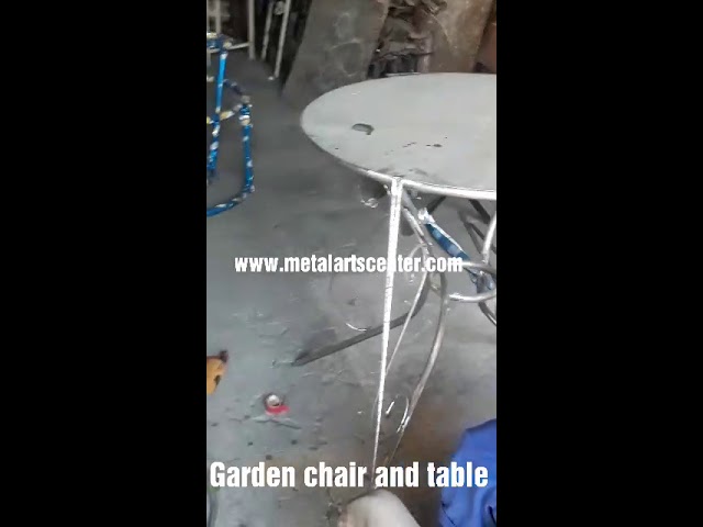 Iron Table Set - Mild steel round Wrought Iron Dining Table Set Of 4 ...