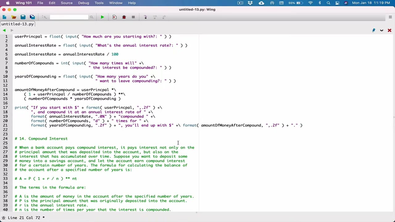 2.14. (Part 3) Compound Interest - Python