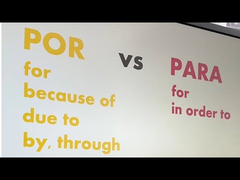 POR 🆚 PARA in Spanish: Which one to use?