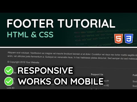 How to Create a Responsive, Mobile-Friendly Footer - HTML5 & CSS3 Tutorial