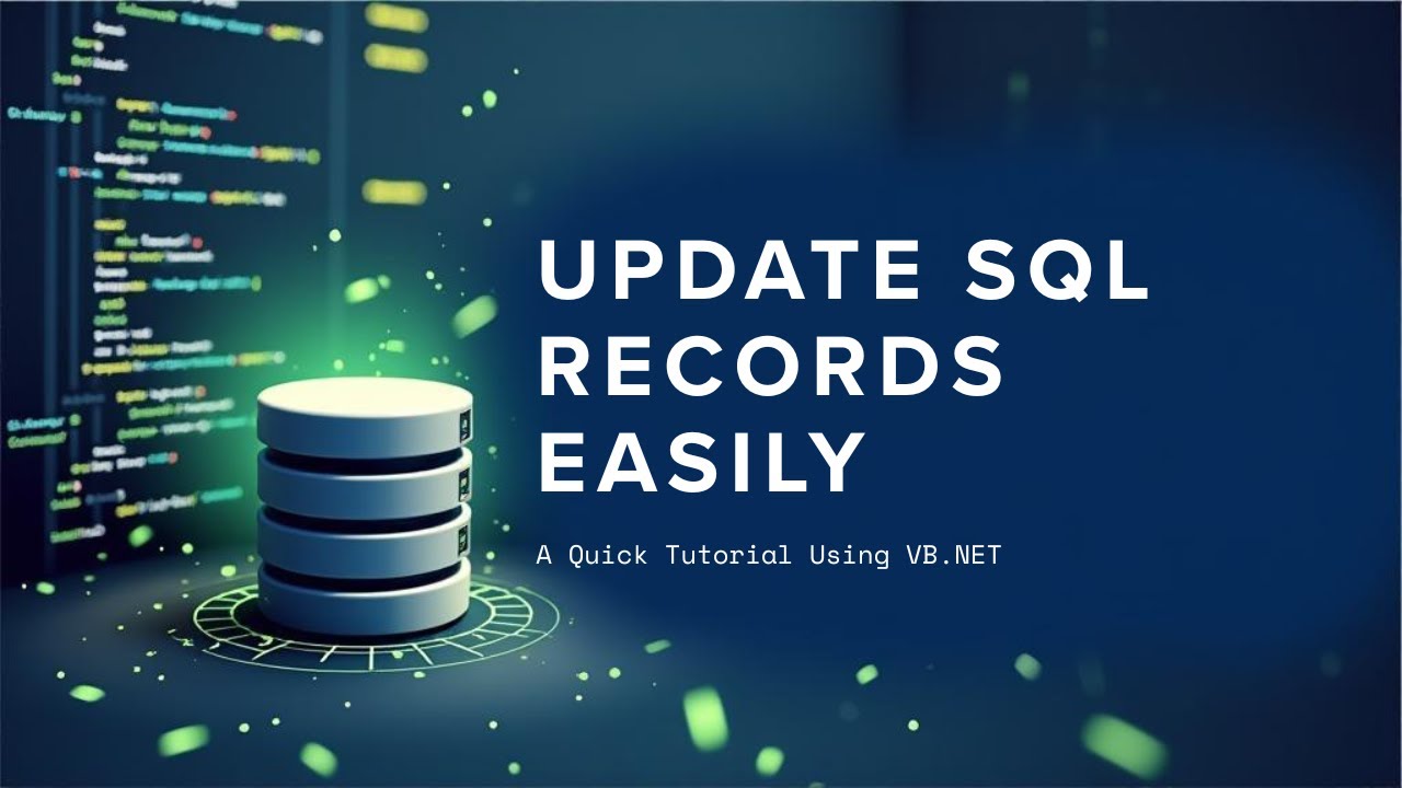 How to Update SQL Record Using VB NET