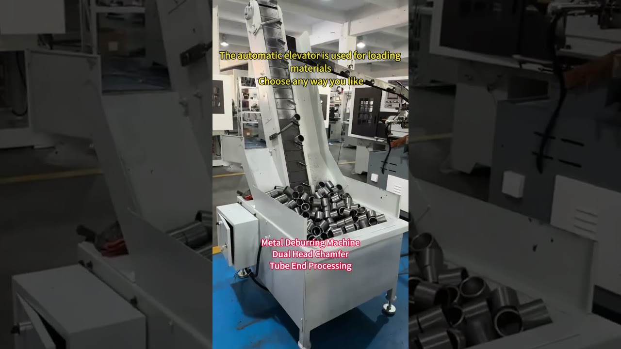 Automatic Dual-Head Chamfering Machine for Pipe End Processing#cncmill  #machine