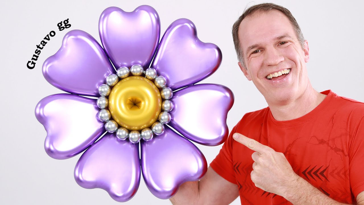 FLOR MUY FACIL Y BELLA 🌸😁 como hacer flores con globos 🌸 flores en distorsion - globoflexia