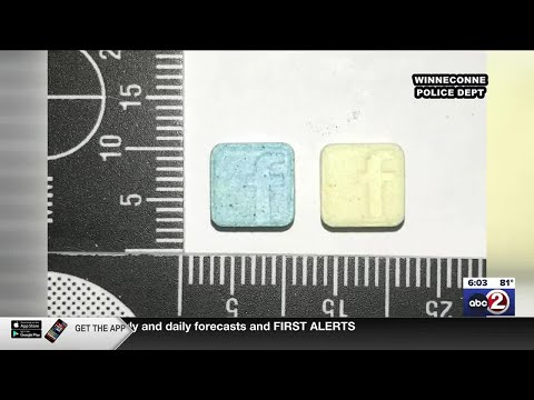 Illegal drugs designed with flashy colors to look like pills