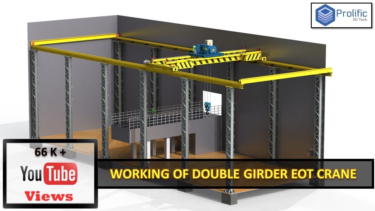 EOT Crane | Double Girder | Overhead Crane | EOT Crane Working | How Crane Works? | 3D Animation