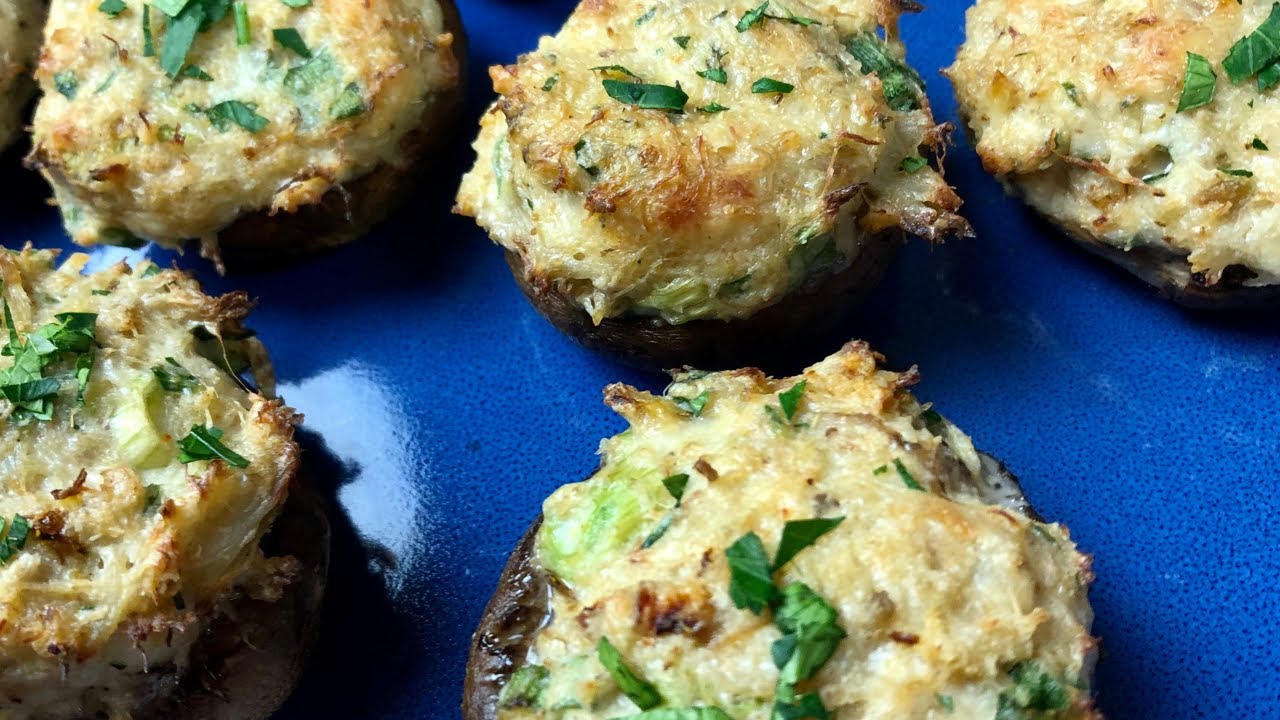 THE BEST CRAB STUFFED MUSHROOMS | HOW TO MAKE CRAB STUFFED MUSHROOMS