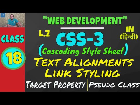 Learn CSS Tutorial Text Alignment Link Styling Pseudo Classes || Web Development Lesson 18 ...