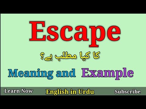 Escape Meaning in Urdu