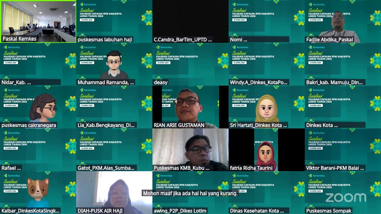 Sosialisasi Validasi Capaian SPM Kab/Kota Lokus Tahun 2026