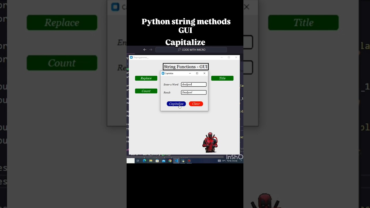 Python String method GUI @Pawansrikanth_2005 #pawansrikanth #customtkinter #pythonprogramming