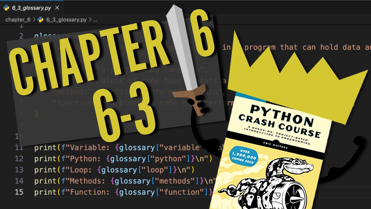 Python Crash Course: Chapter 6 | Try It Yourself 6-3 | Beginner Python Problem Walkthrough!