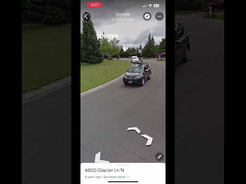 I saw the bing car on Google maps #googlecar #bing