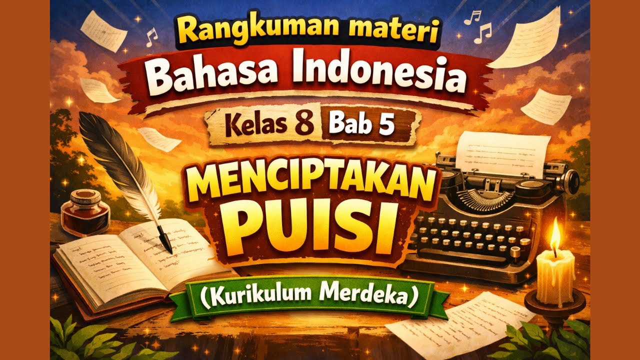 Rangkuman Materi  Bahasa Indonesia  Kelas 8 Bab 5  Menciptakan Puisi (Kurikulum Merdeka)