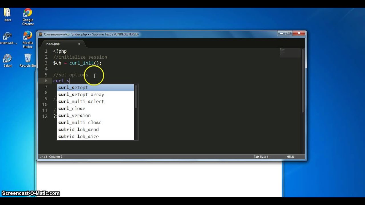 PHP cURL Tutorial Part 1: Basic Structure