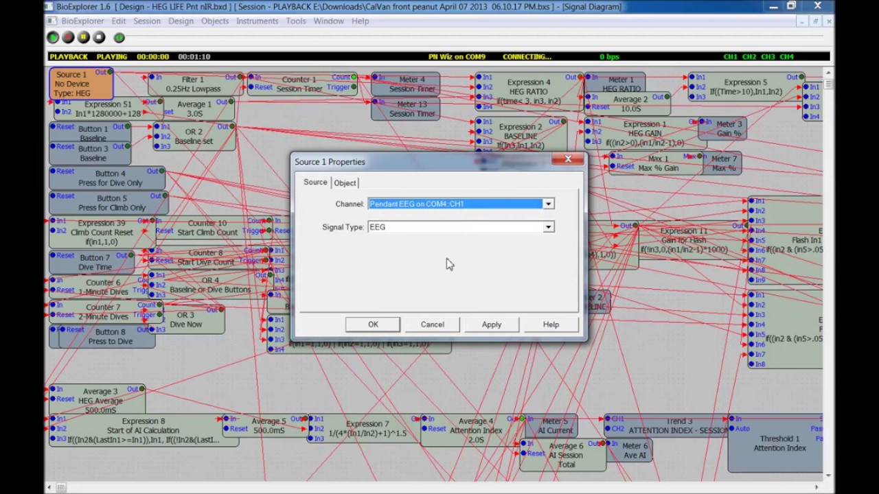 Changing the Source / Design won't Play | BioExplorer