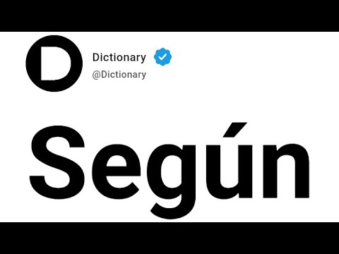 Según Meaning In English