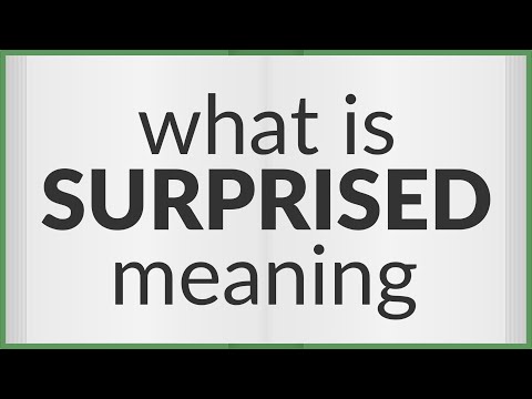 Surprised | meaning of Surprised