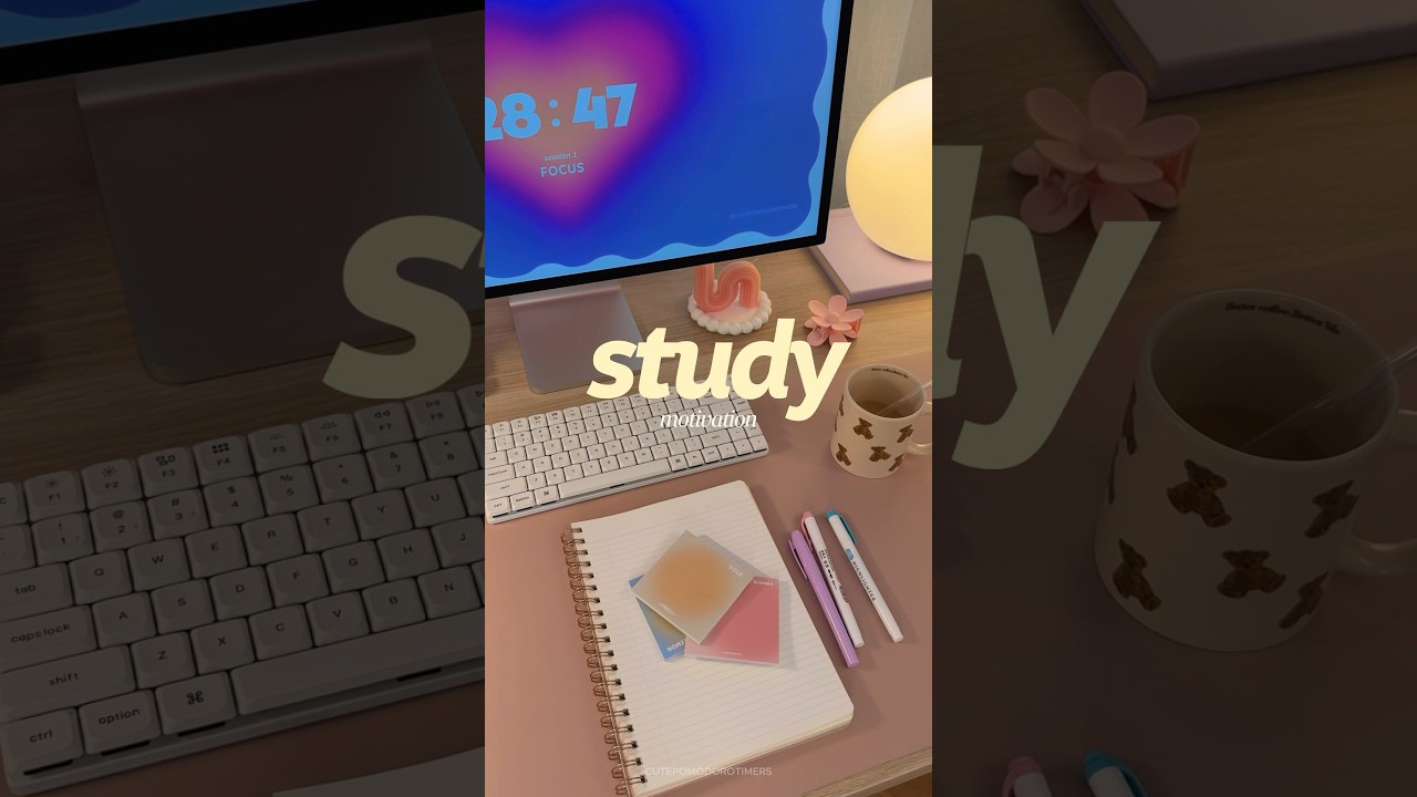 💙🧸 Study with me | Get ready with me to take notes using pomodoro timer ⏳ | Aesthetic motivation