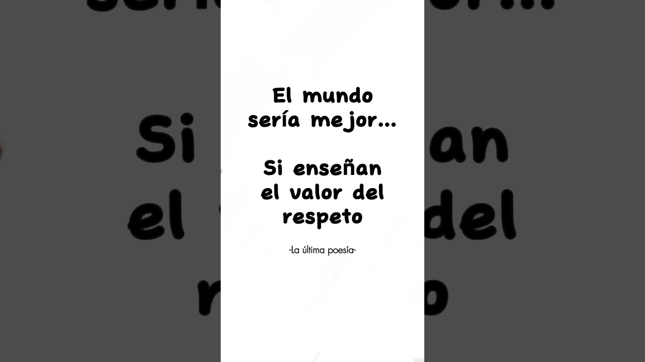 El respeto #valores #educación #persona #respeto