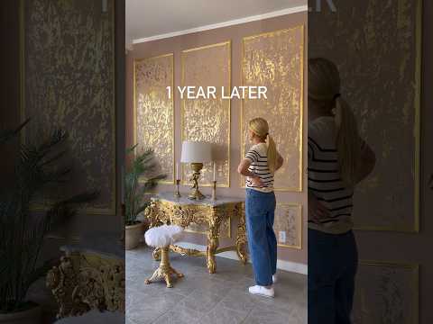 It’s been a year now since I created this wall! #kachafurniture #wallart #goldleafing