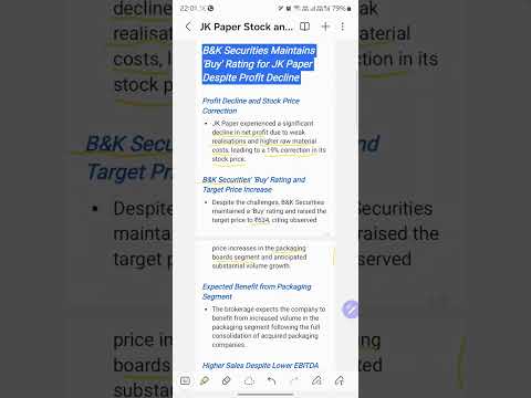 J K paper stock Analysis #stockmarket #jkpaper #stocks