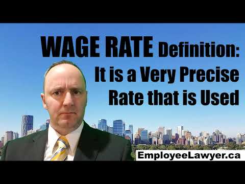 Wage Rate Definition: It is a Very Precise Rate that is Used