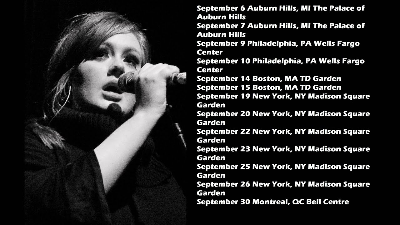 Adele Tour Dates 2016