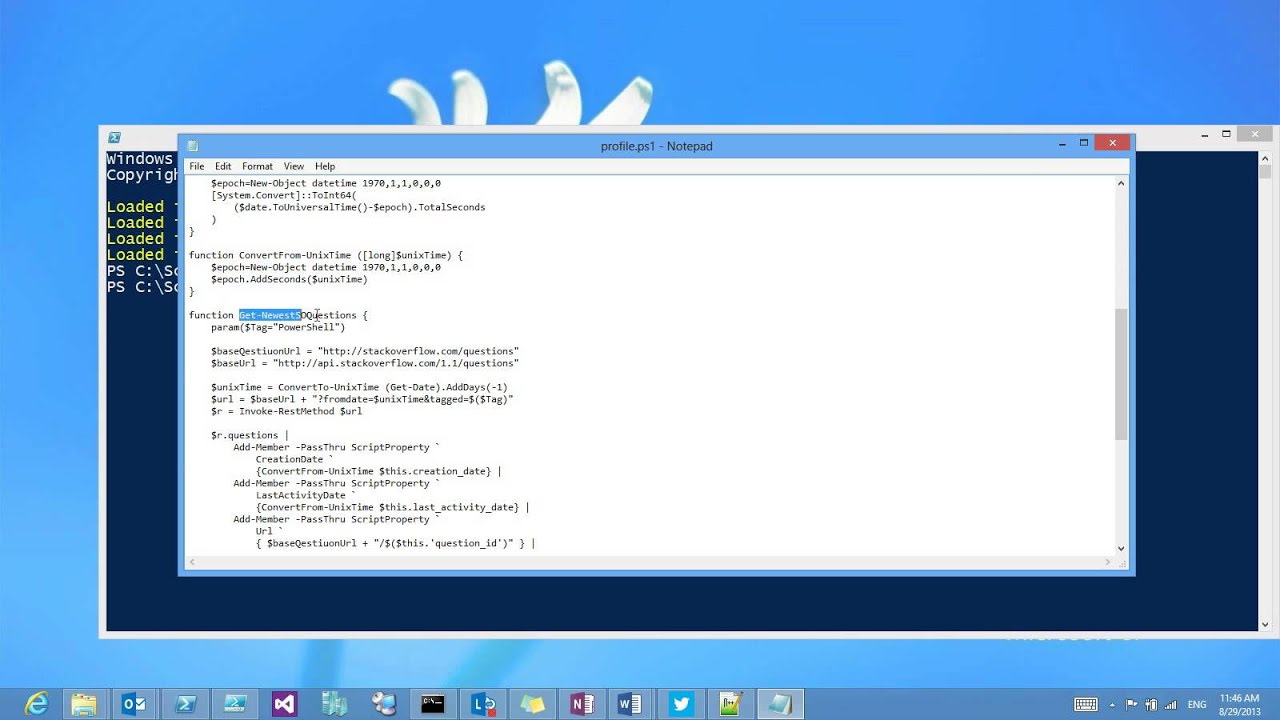 Searching StackOverflow from PowerShell