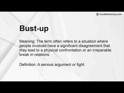 Bust-up Meaning