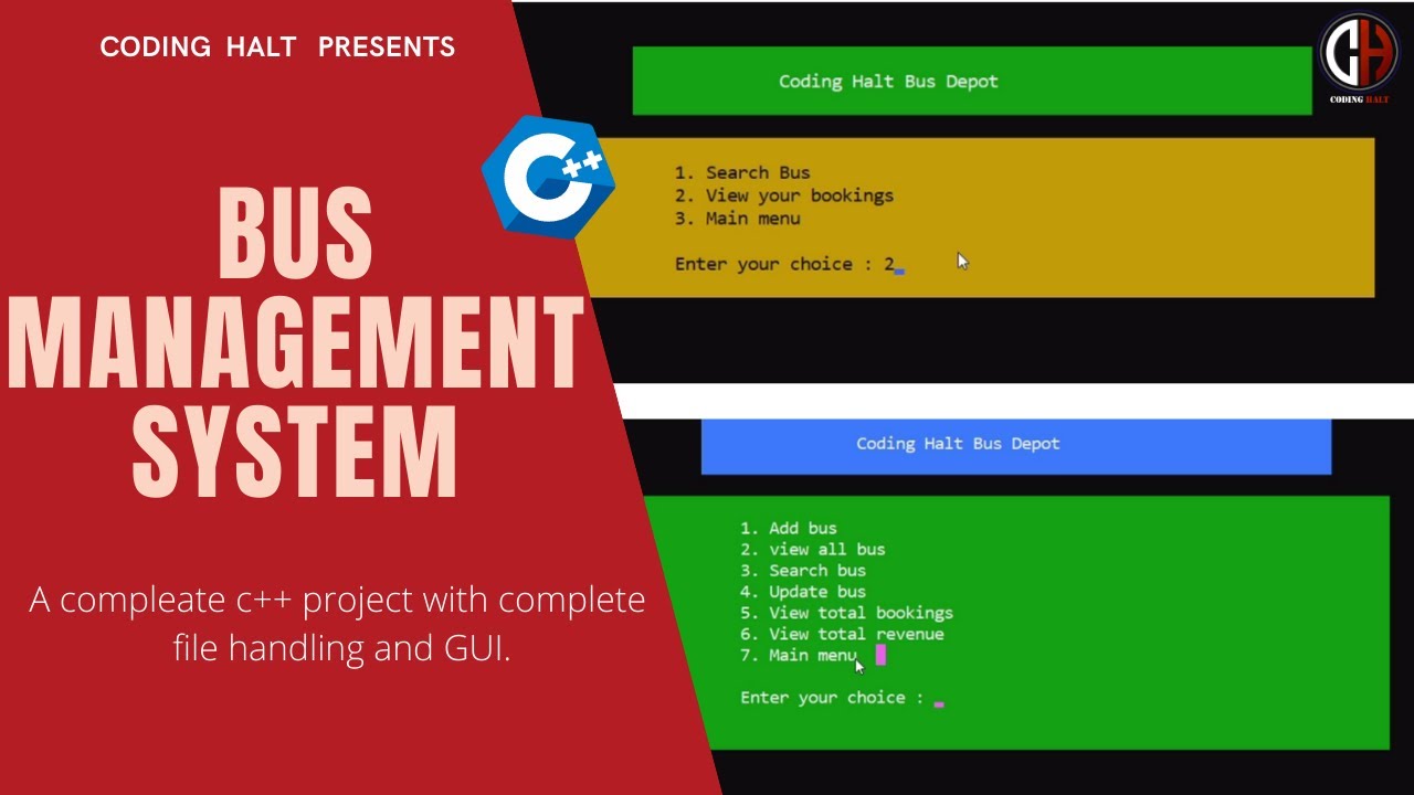 Bus management system || Level 01 C++ project || With GUI and file handling