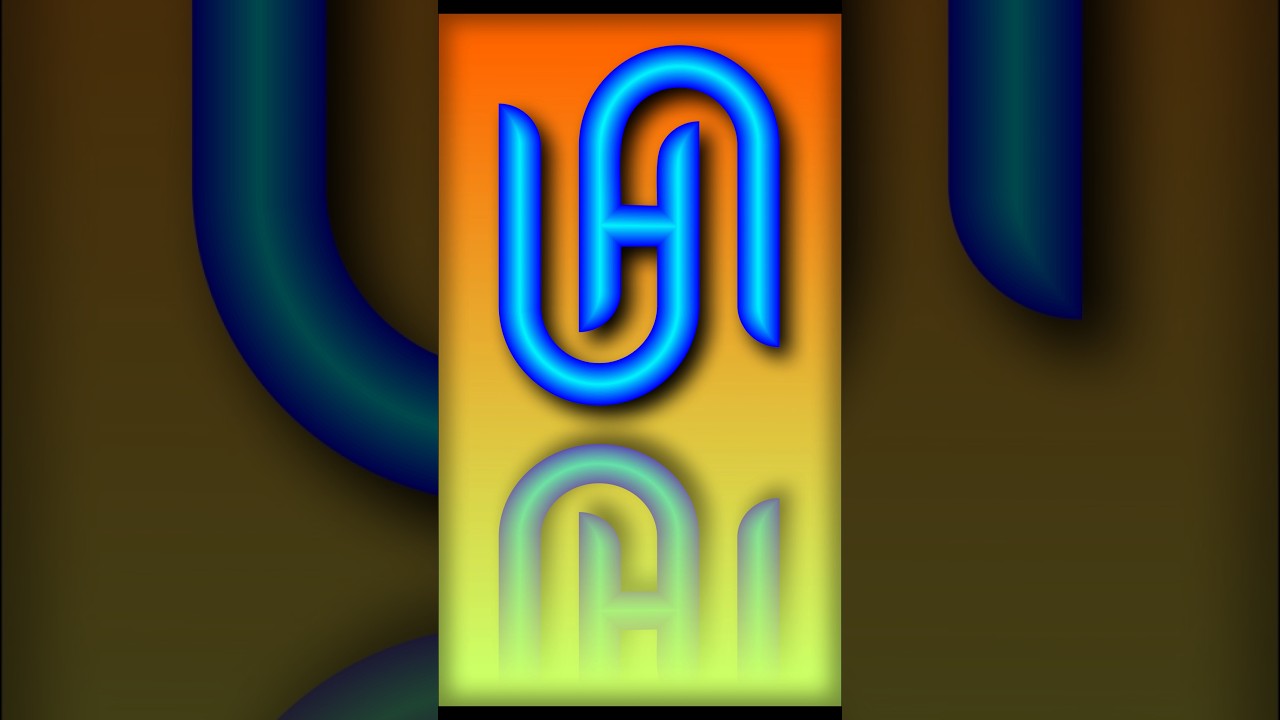 U H A Text logo Design in CorelDRAW | CorelDRAW tutorial | Graphic Design CorelDRAW  #vce