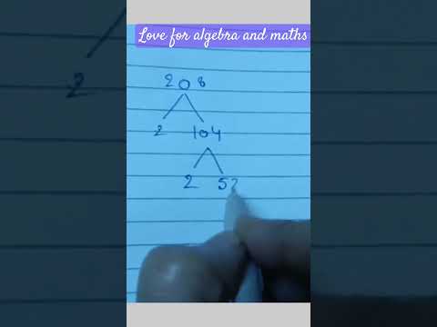 Factor tree of 208|How to make factor tree#shorts #viral#maths