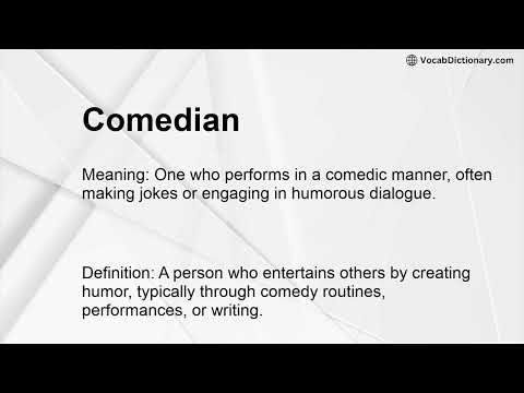 Comedian Meaning