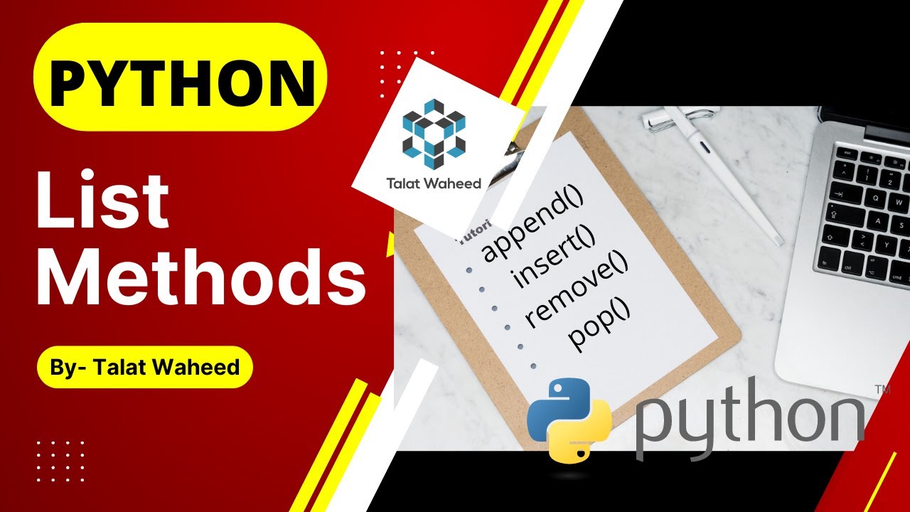 List Methods in Python | Python for Beginners|append(),insert(),remove(),pop() methods |Talat Waheed