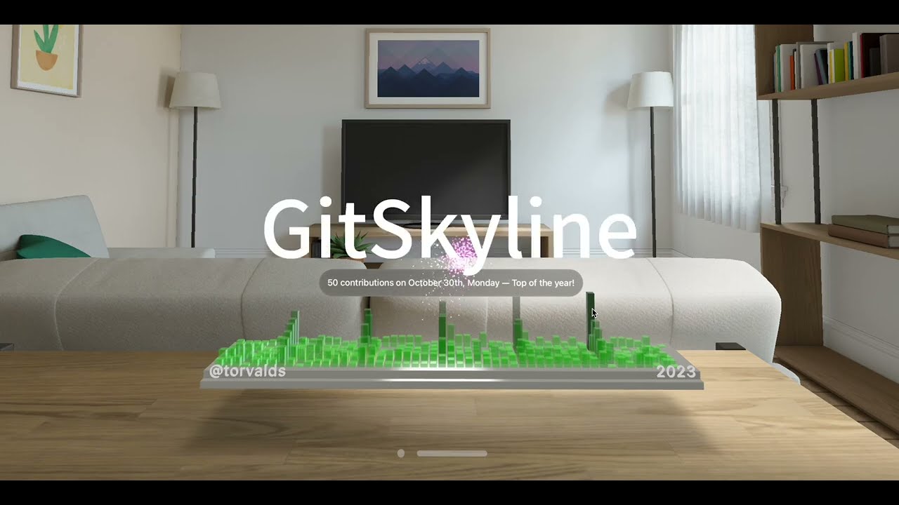 See Your GitHub in 3D: Try GitSkyline on Vision Pro