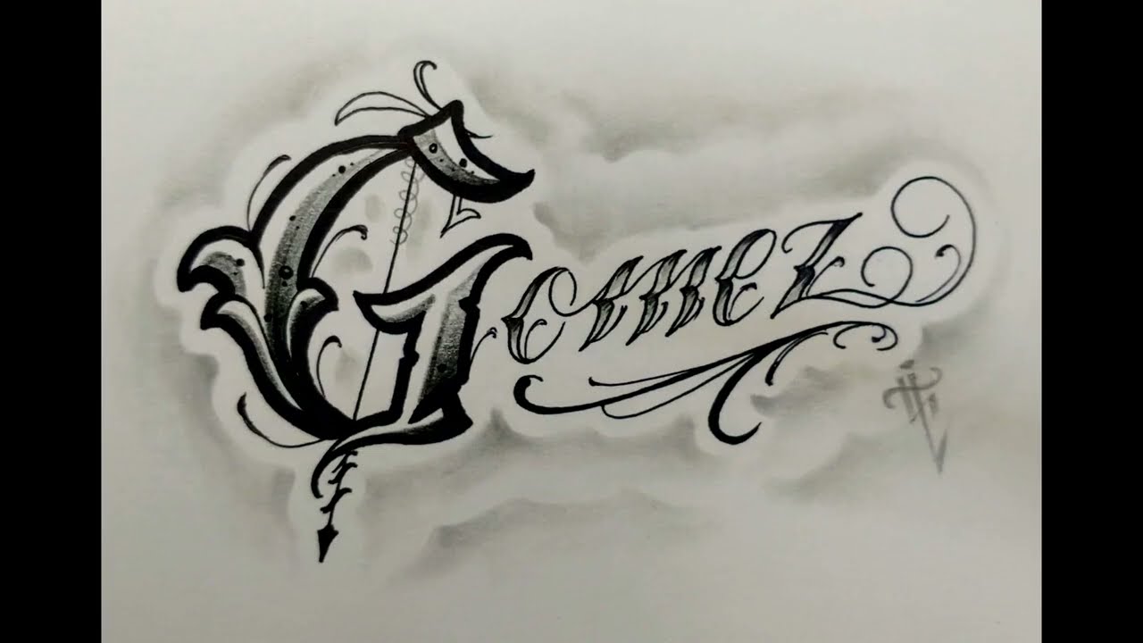 Lettering Gomez Dibujando letras Chicanas
