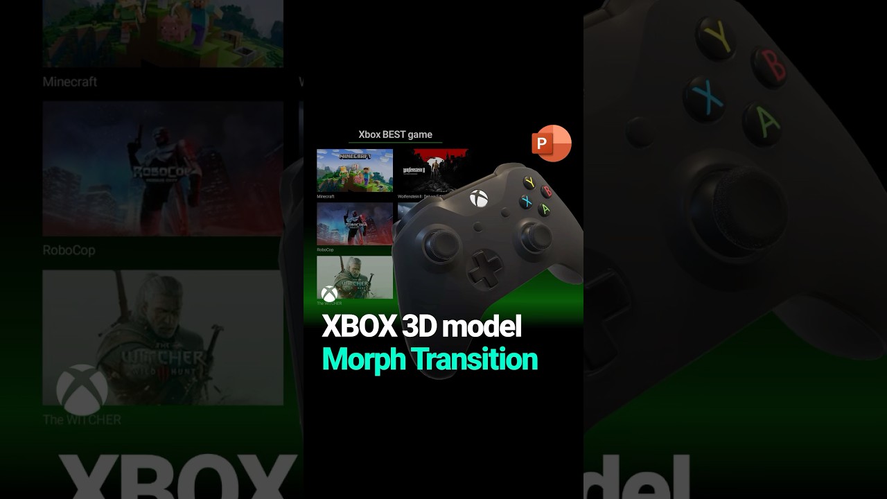 Morphing Xbox 3D Model with PowerPoint #ppt #morph #design