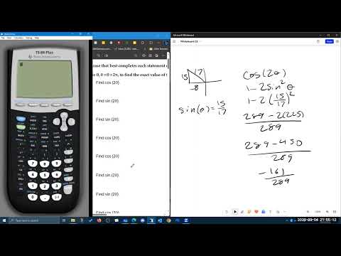 6.6 Use Double angle Formulas to Find Exact Values