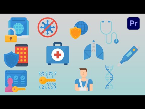 Medical and Cyber Security Icons Pack MOGRT | Premiere Pro