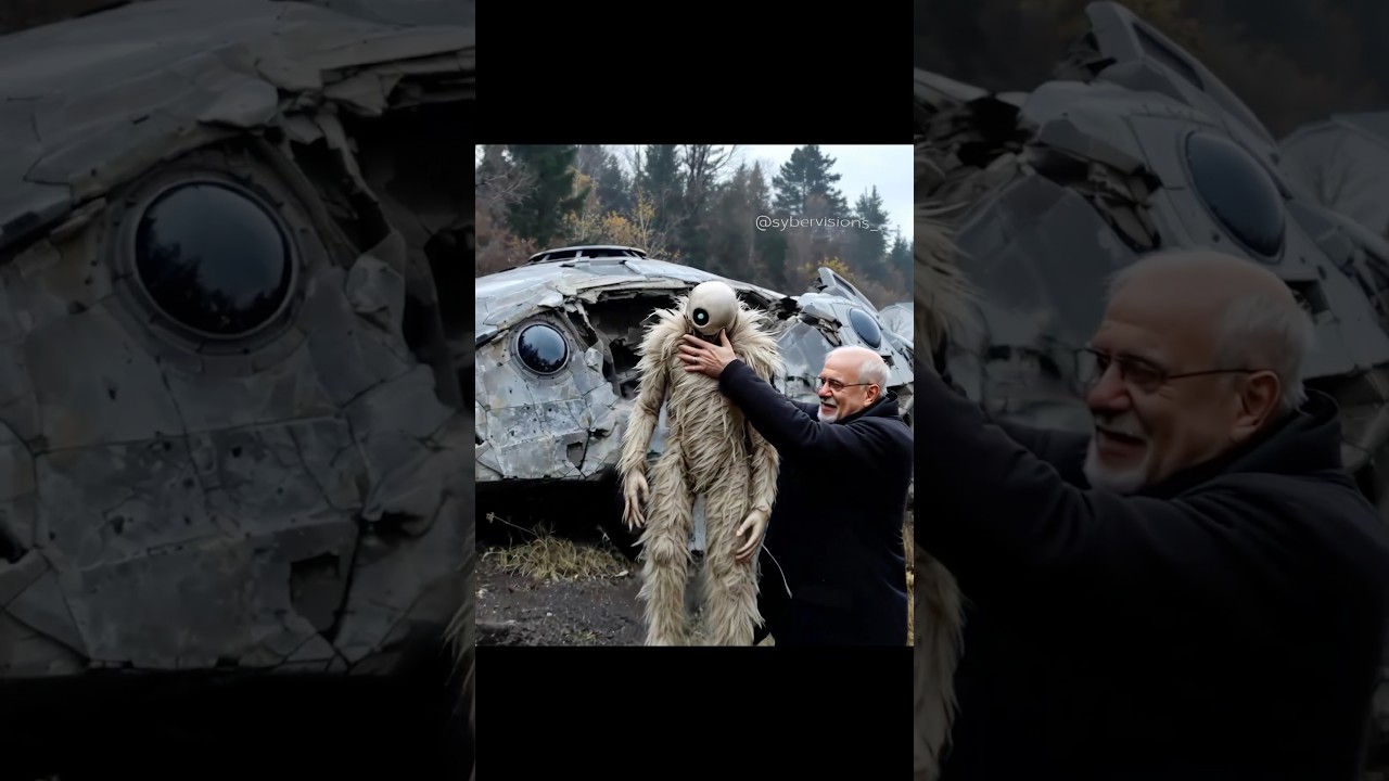 A Farmer Found a Strange Alien Near a Crashed UFO! #alien #ufo #shorts