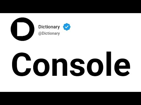 Console Meaning In English
