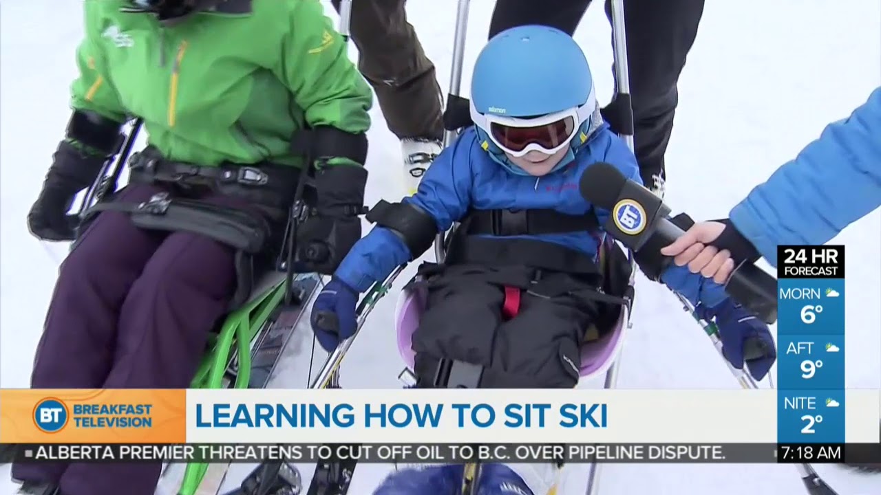 Learning How To Sit Ski!