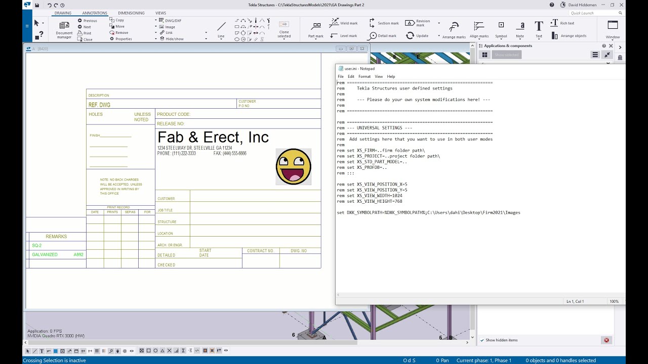 Images in Templates with Tekla Structures