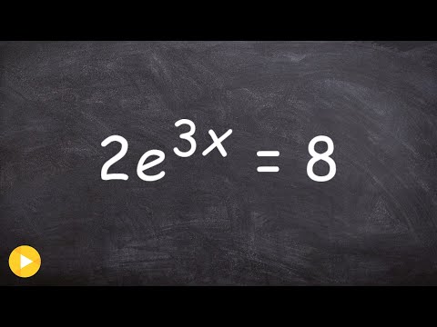 Solving exponential equations by using the natural log
