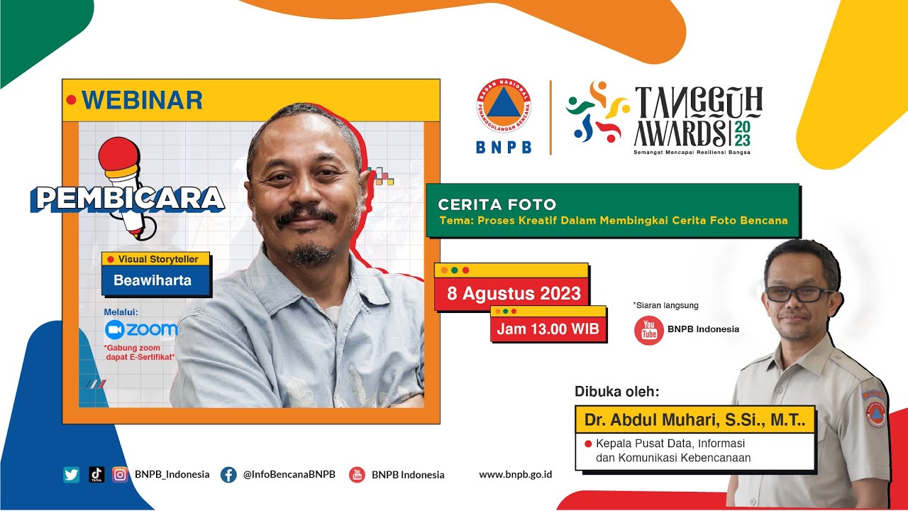 Diskusi Panel TANGGUH AWARD 2023: Proses Kreatif Dalam Membingkai Cerita Foto Bencana