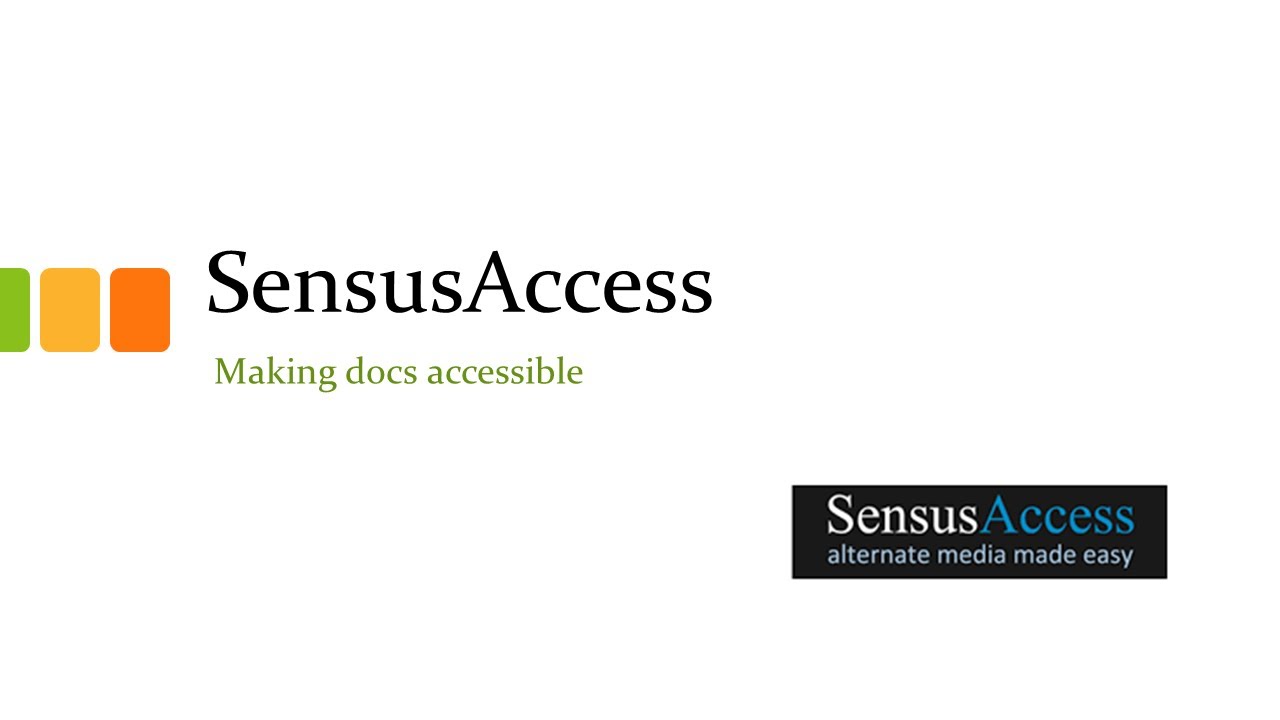 SensusAccess - document conversion