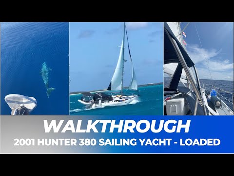Walkthrough 2001 Hunter 380 Sailing Yacht. A great sailboat - For sale