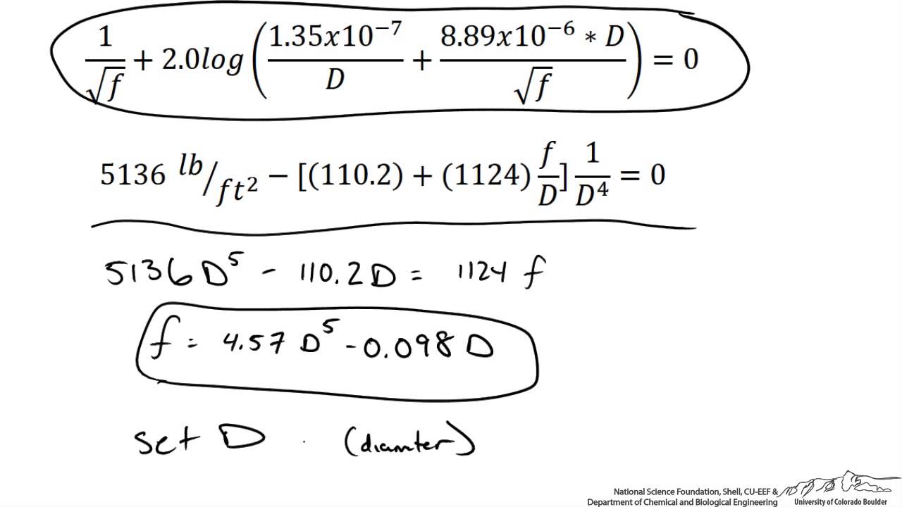 Pipe Flow Computer Solver (Determine Diameter)