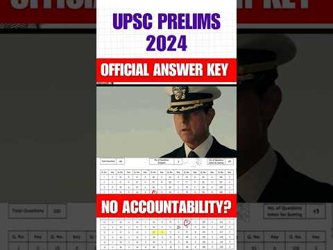 UPSC Prelims 2024 OFFICIAL Answer Key | No Accountability ? | 3 Qns dropped! #upsc #upscprelims