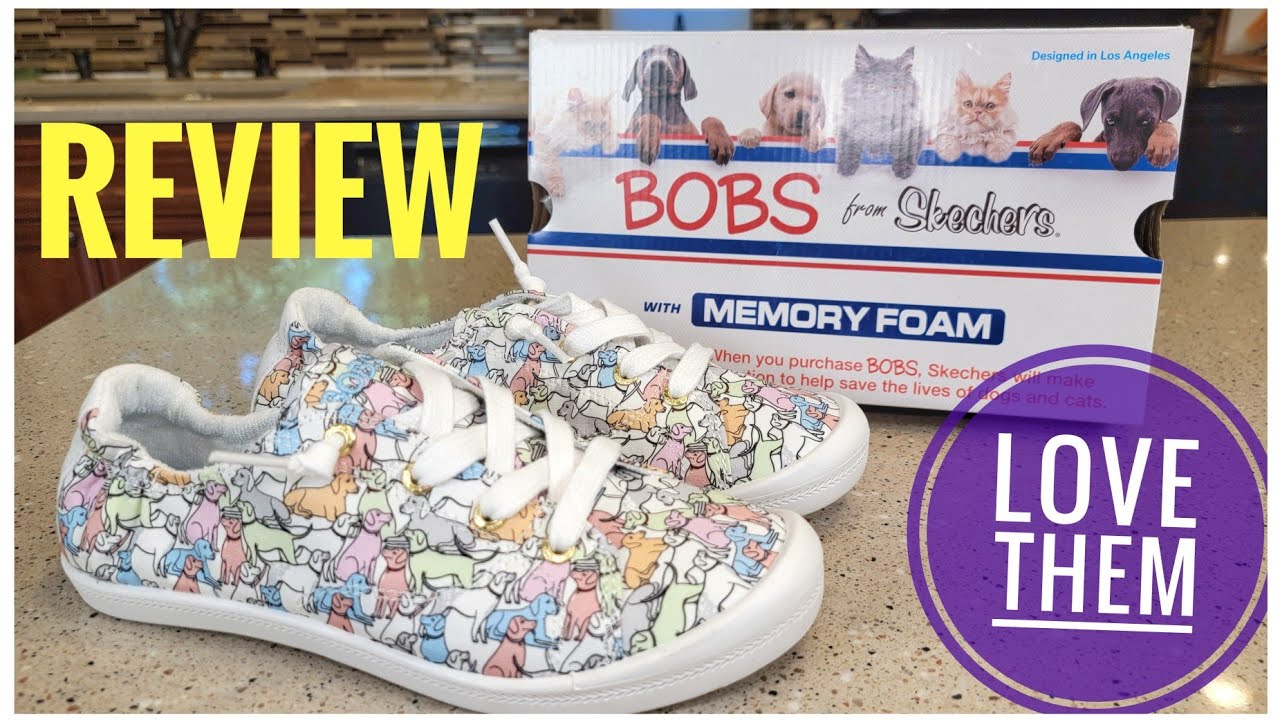 Skechers BOB'S Under Supervision Women's Shoes with Dogs on them